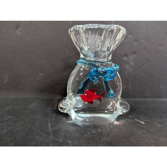Vintage | Art | Vintage Murano Art Glass Goldfish In A Plastic Bag ...